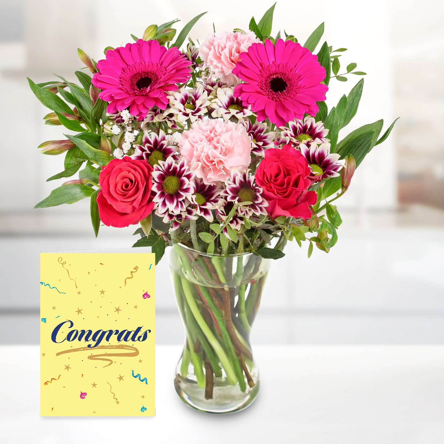 Mystic Medley with Congratulations Card | B&M Flowers