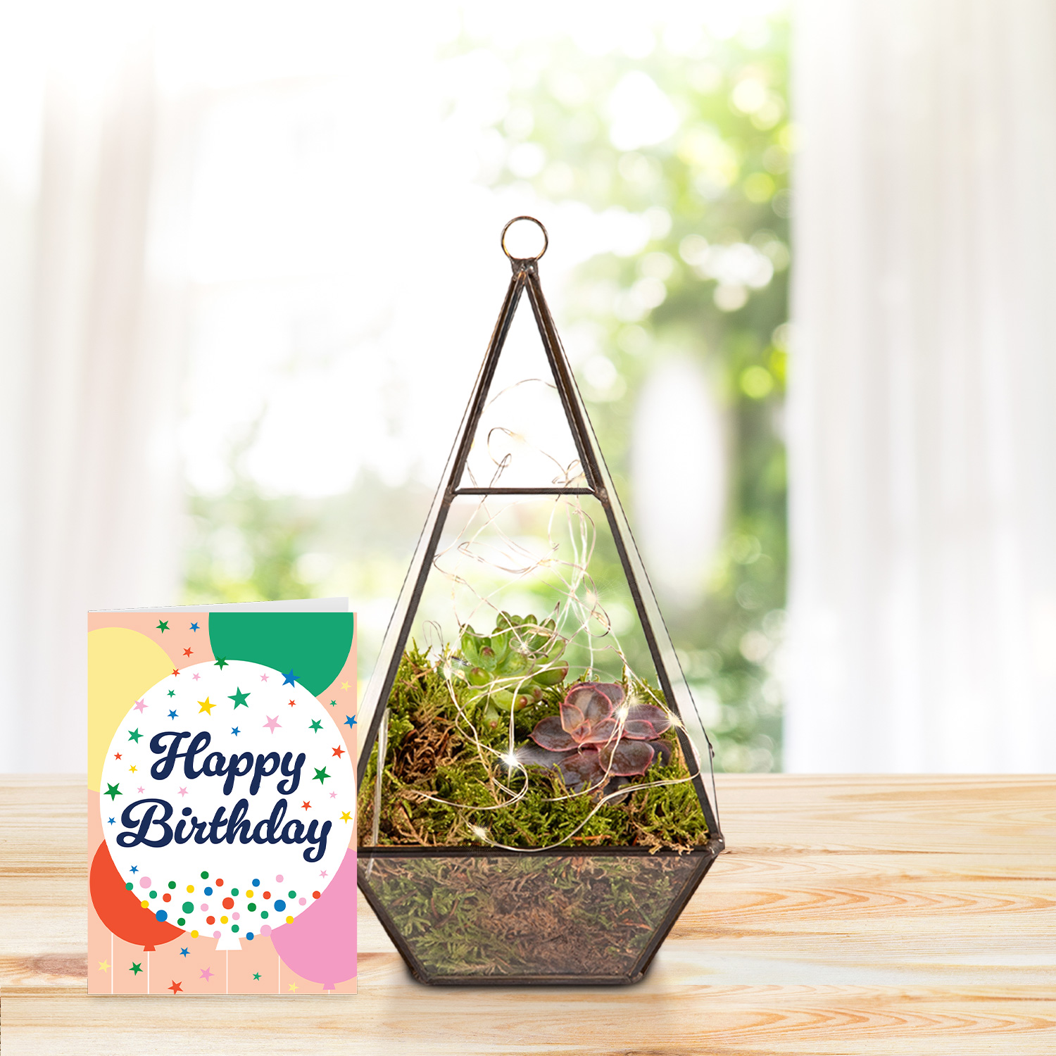 Earthly Eden Terrarium with Birthday Card | B&M Flowers